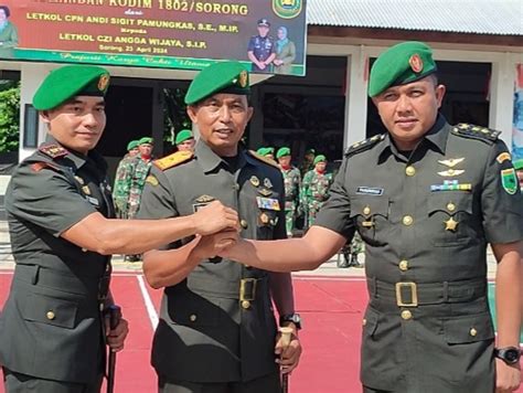Letkol CZI Angga Wijaya Gantikan Letkol CPN Andi Sigit Pamungkas Jabat Komandan Kodim