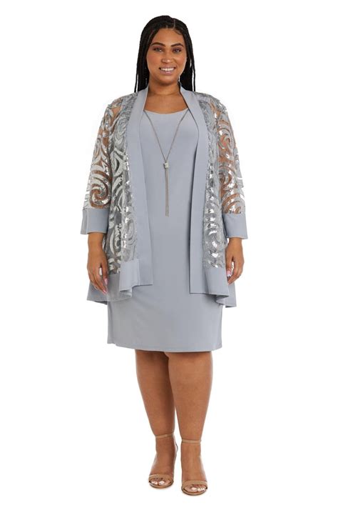 Champagne Randm Richards 2342w Short Plus Size Jacket Dress For 1090