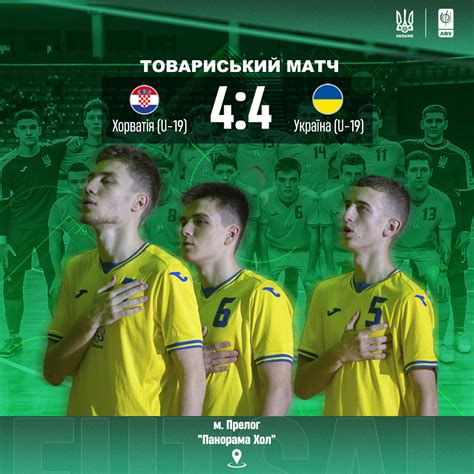 Юнацька збірна України U 19 вирвала нічию у протистоянні з Хорватією Асоціація футзалу України