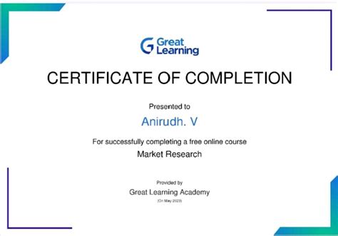 Anirudh V On Linkedin Successfully Completed Marketing Research