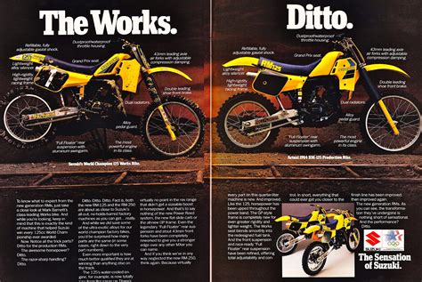 Racing Cafè Vintage Brochures Suzuki RM 125 1984 Usa