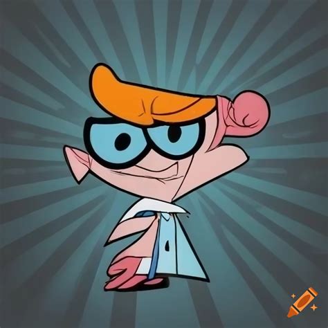 Vintage Style Of Dexters Laboratory Character In Disneys Cartoon