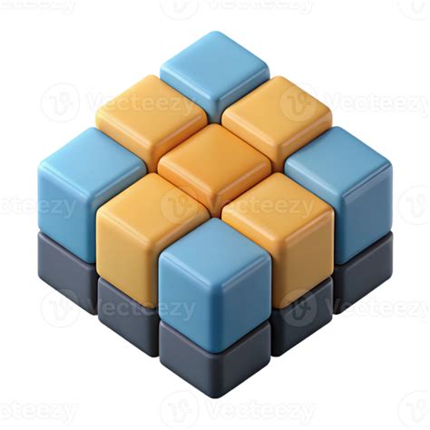 Fascinating Creative Scalable Geometric Pattern Of Overlapping Squares With Flat Colors With