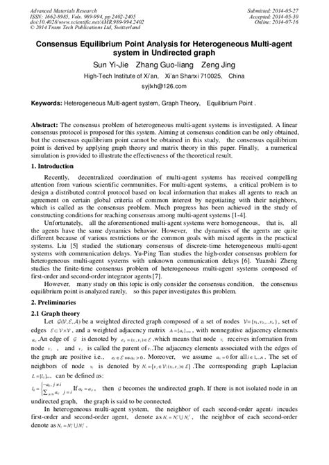 Consensus Equilibrium Point Analysis For Heterogeneous Multi Agent System In Undirected Graph