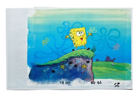 Cel From Spongebob Squarepants With Image Of Spongebob Without Pants