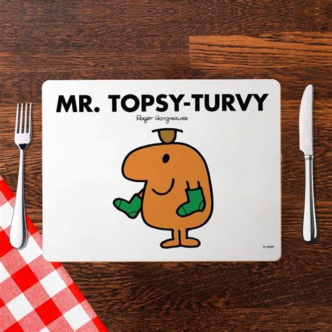 Personalised Mr Topsy Turvy Cork Placemat