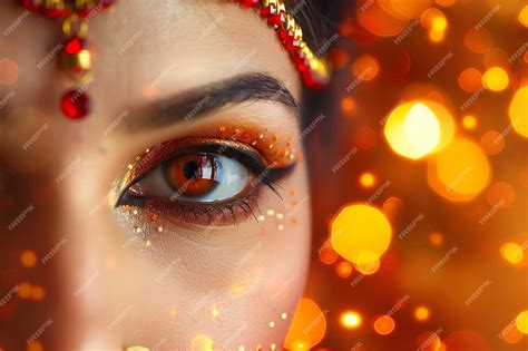 Premium Photo Bindi Designs On A Womans Forehead Rath Yatra Background