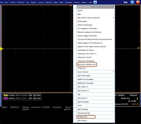 40gbase Cr4 Debug And Automated Compliance Solution Datasheet Tektronix