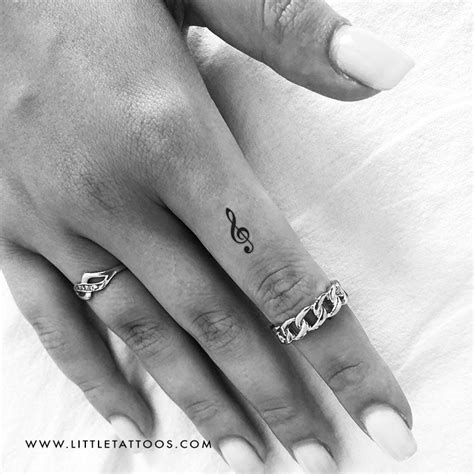 Little Treble Clef Temporary Tattoo Set Of 3 Little Tattoos