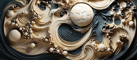 Abstract Piece Focusing On Intricate Textures Rough And Smooth