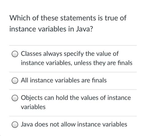 Solved Which Of The Following Statements Is True Of