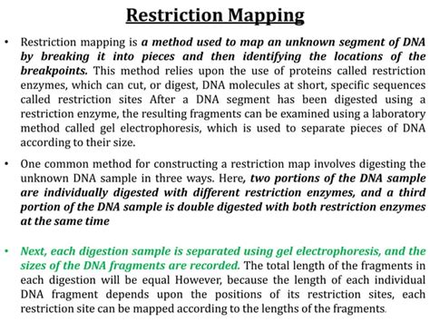 Restriction Mapping Pdf