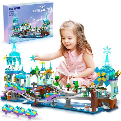 Frozen Roller Coaster Building Set With Led City Ice Snow Lepin Lepin