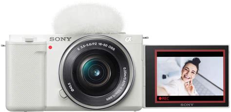 Sony Alpha ZV E Kit Mirrorless Vlog Camera With Mm Lens White ILCZVE L W Best Buy