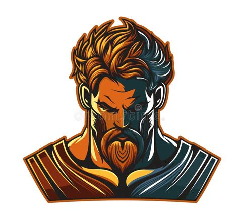 Ai Generated Hercules Character Mascot Male Face Stock Vector