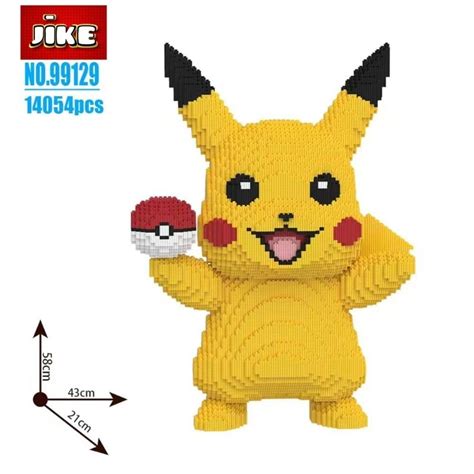 Jual Jike Nano Blocks Big Pokemon Pikachu 3d Model Mainan Blok Susun Karakter Pikachu Blok