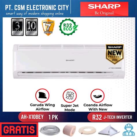 Jual Ac Sharp Inverter 1 Pk Ah X10bey 1 Pk J Tech Inverter Turbo