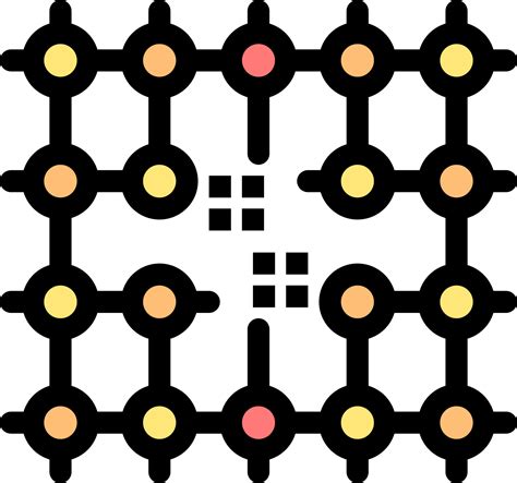 Chip Connection Electricity Grid Material Flat Color Icon Vector Icon