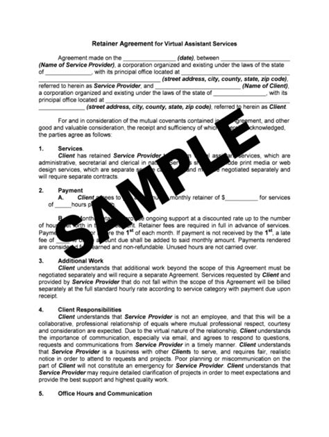 Printable Virtual Assistant Proposal Sample Pdf Fill Online Virtual Office Agreement Template