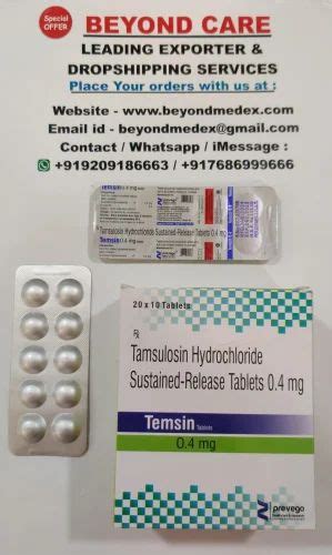 Tamulosin Hydrochloride Sustained Release Temsin 0 4mg At Rs 80 Stripe