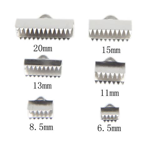 Ribbon Crimp End Stainless Steel Lobster Claw Cord Clasp Different Size