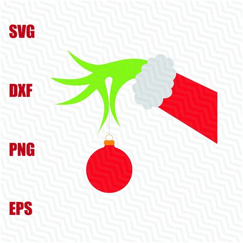 Grinch Hand Svg Grinch Svg Grinch Hand With Ornament Svg Etsy Grinch Hands Hand Silhouette