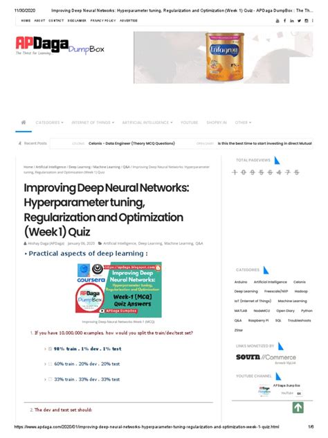 Improving Deep Neural Networks Hyperparameter Tuning Regularization And Optimization Week 1