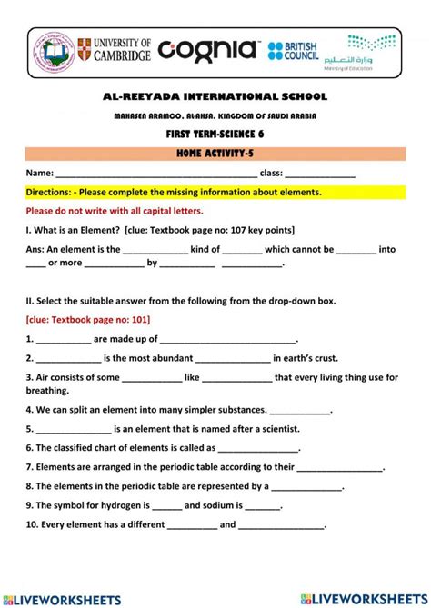 Science Worksheet For Grade 6 Martin Lindelof