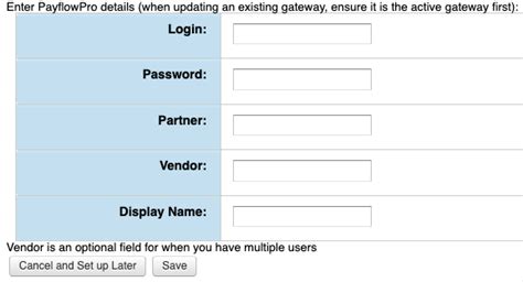 Paypal Payflow Payment Gateway Reference