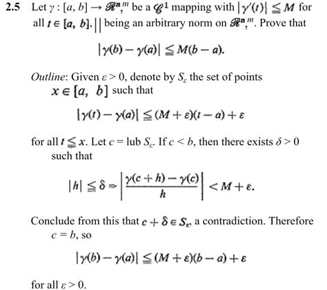 Solved 5 Let γ Ab →rnm Be A C1 Mapping With ∣γ′t∣≦m For