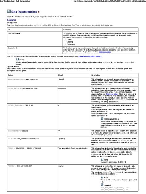 Data Transformations Sap Documentation Pdf Parameter Computer