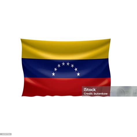 베네수엘라 국기 흰색 배경 벡터 일러스트 레이 션 0명에 대한 스톡 벡터 아트 및 기타 이미지 0명 3차원 형태 국기 Istock