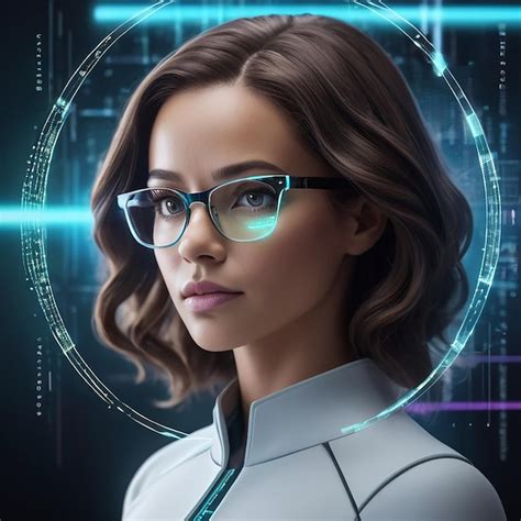 binary code cyber business woman images with ai generated premium ai