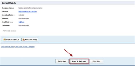 edit and refresh a job in one go recruiter zone