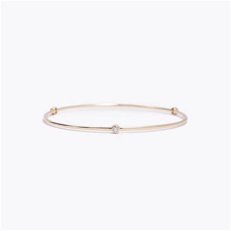 The Custom Round Birthstone Bangle Yearly Co