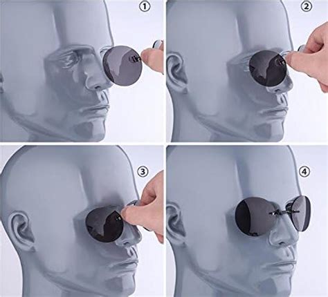Polarized 59 G Only Retro Round Clip On Nose Glasses