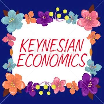 Conceptual Display Keynesian Economics Business Overview Monetary