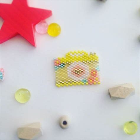 Pin Camera Woven In Beads Miyuki By Luluandthelittlepea On Etsy Bead
