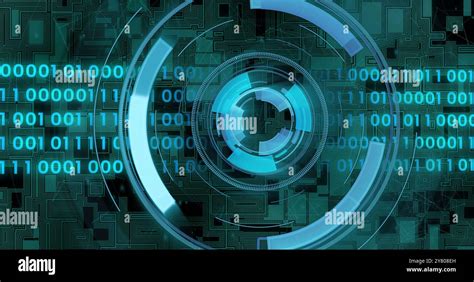 Image Of Scope Scanning Over Binary Coding Stock Photo Alamy