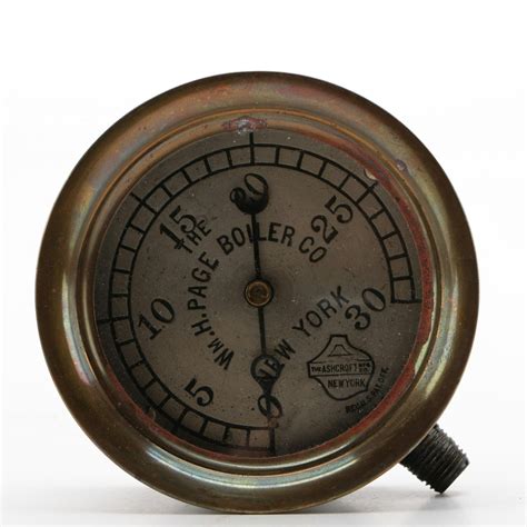 Brass Glass Steam Gauges With Boiler Heating And Furnace Models Early 1900s Ebth