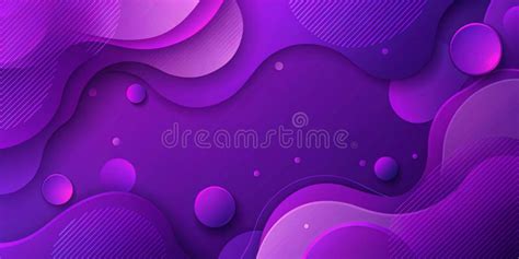 Abstract Purple Geometric Background With Fluid Shapes Creative Ai