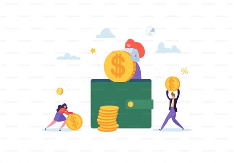투자 금융 개념입니다 자본과 이윤을 늘리는 사업가들 캐릭터와 함께하는 부와 저축 수입 돈 벡터 그림 벡터 Unsplash의 뱅킹 이미지