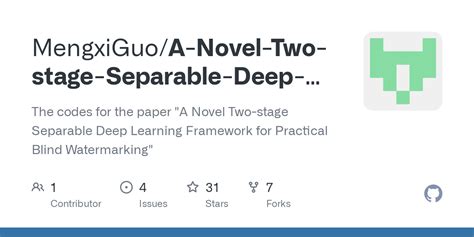 GitHub MengxiGuo A Novel Two Stage Separable Deep Learning Framework For Practical Blind
