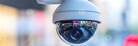 Modern Security Camera Ensuring Safety Protecting Privacy And Maintaining Data Integrity Stock