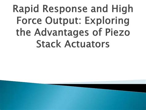 Ppt Rapid Response And High Force Output Exploring The Advantages Of