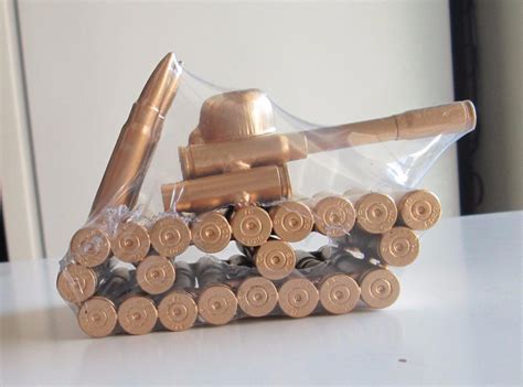 Tank Made From Ak 47 Shells Great Conversation Piece Paperweight New