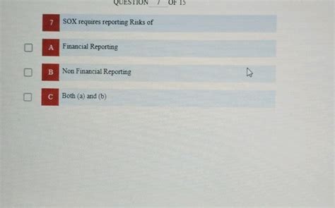 7 SOX Requires Reporting Risks Of A Financial StudyX