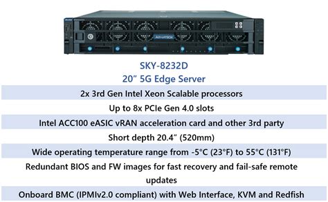 G Edge Servers For The Open RAN Advantech