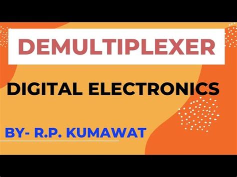 Demultiplexer Digital Electronics YouTube