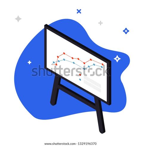 Presentation Board Diagram Vector Icon Presentation Stock Vector Royalty Free 1329196370